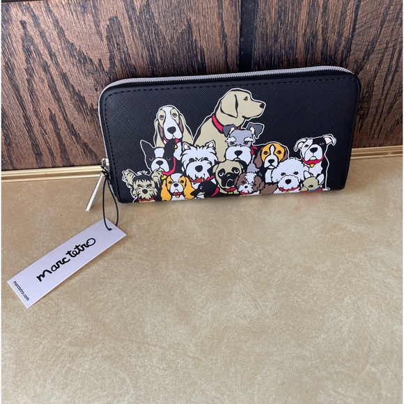 Marc Tetro | Bags | Nwt Marc Tetro Black All Breeds Black Large Wallet ...